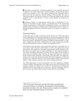 Telescript White Paper #1 | PDF | Web Development | Internet