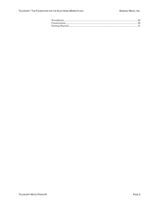 Telescript White Paper #1 | PDF | Web Development | Internet