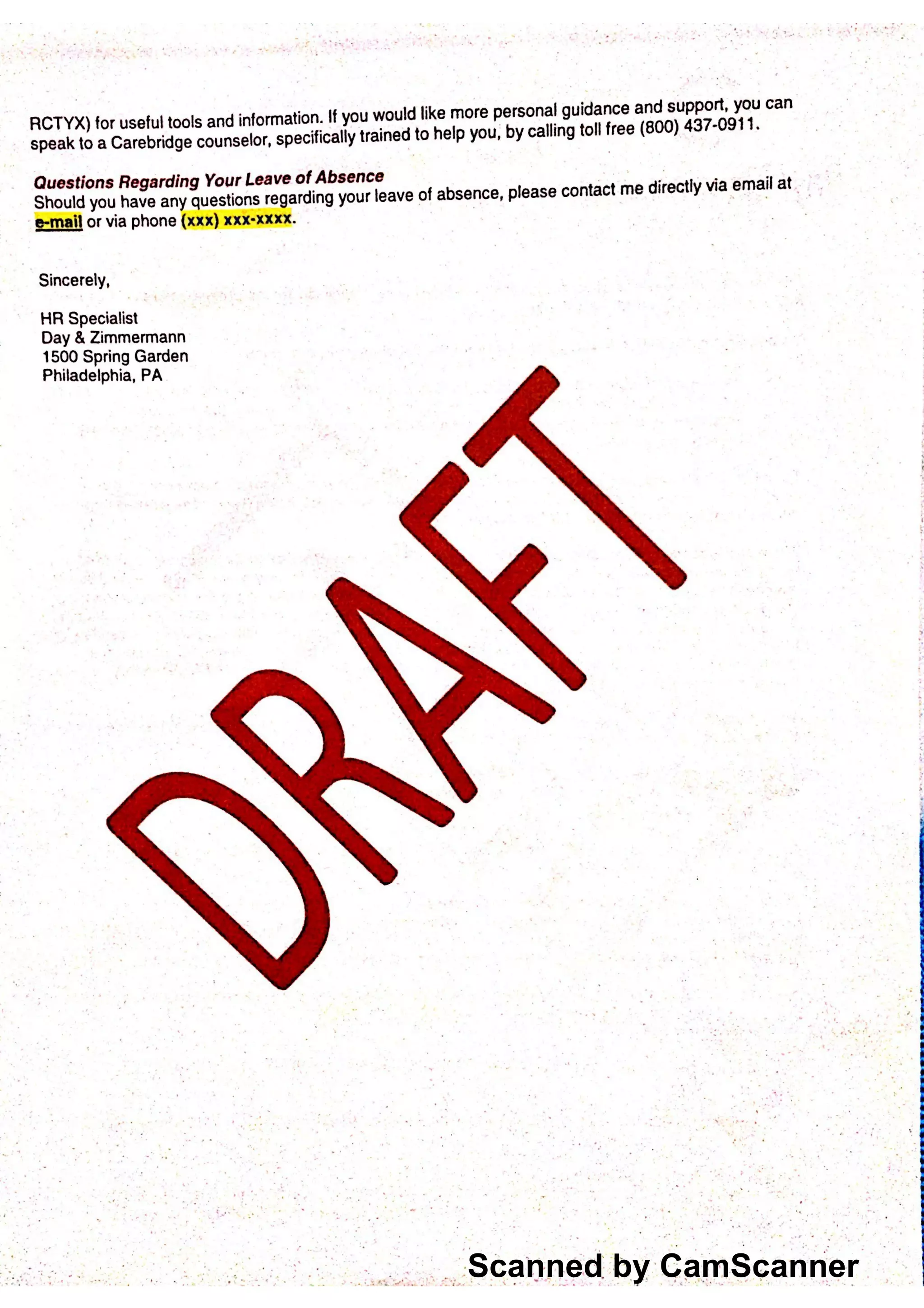 FMLA Process Letter | PDF
