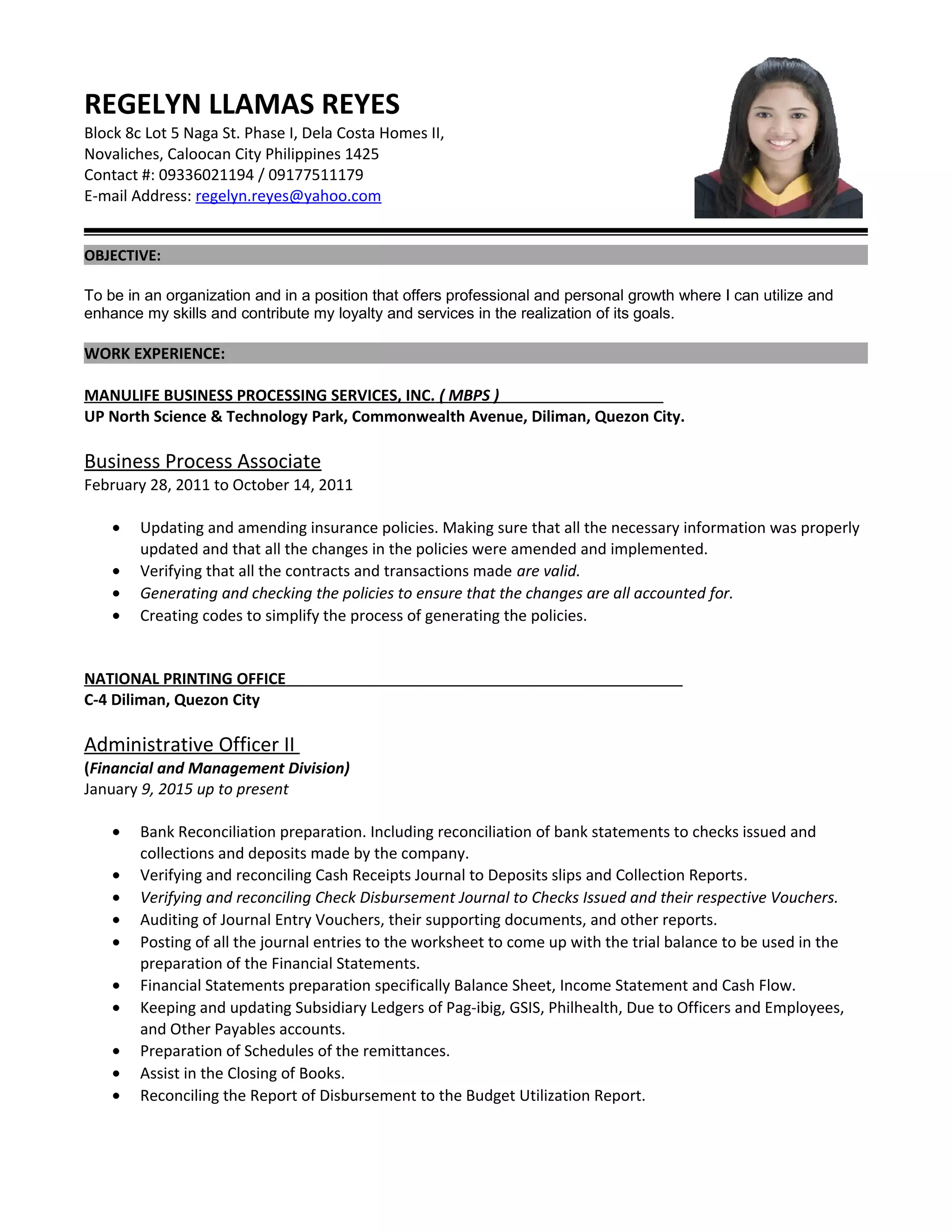 updated resume | DOC