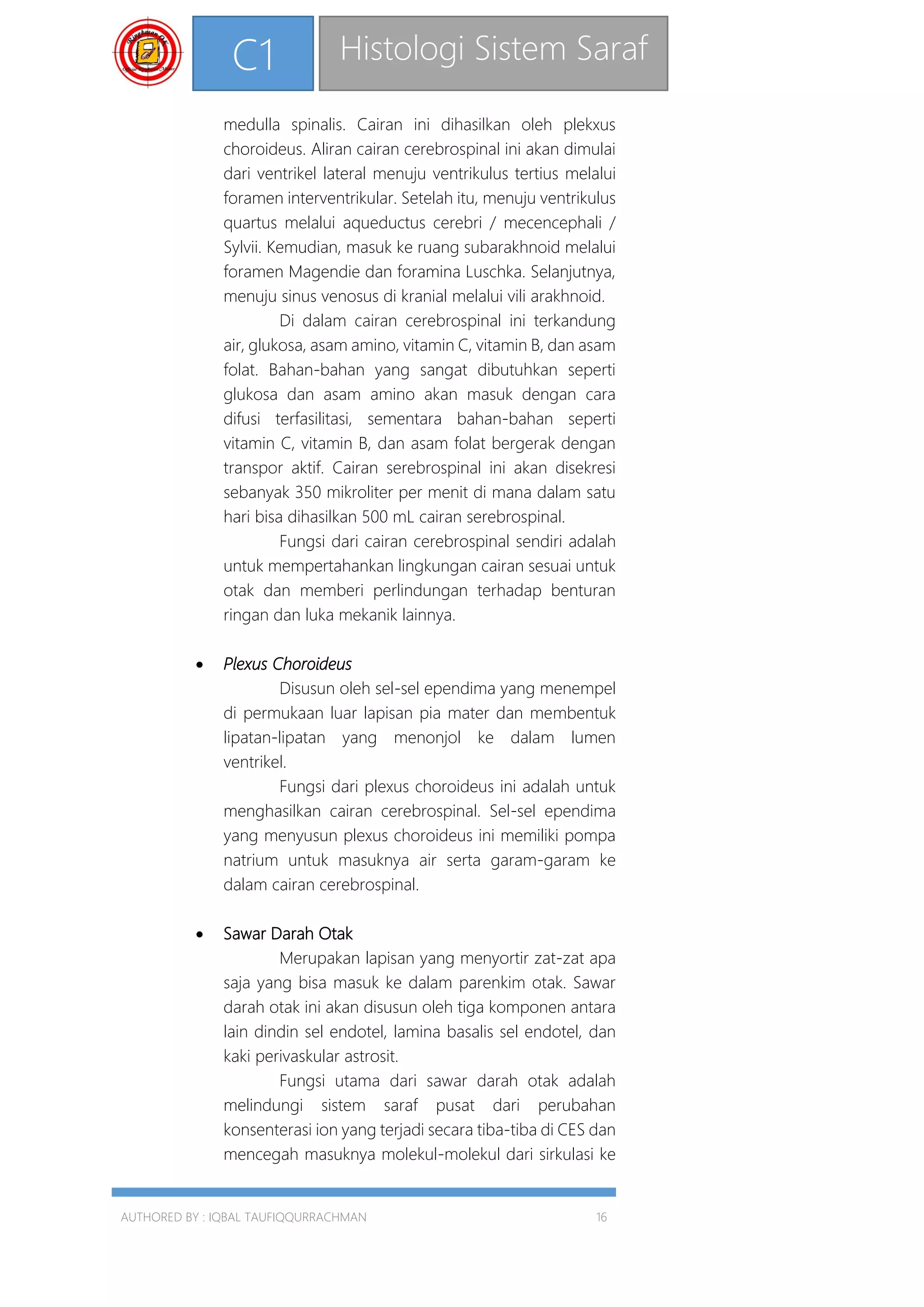 C1 Histologi Sistem Saraf | PDF