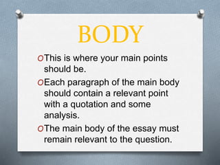 English Literature- How to write a literary analysis essay | PPT