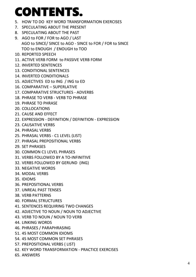 C1 key word transformation made easy preview | PDF