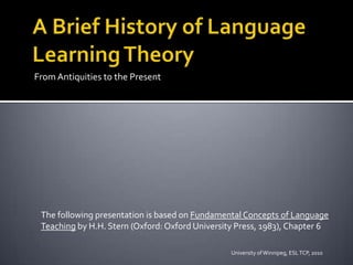 C1M2 History of Language Teaching | PPT