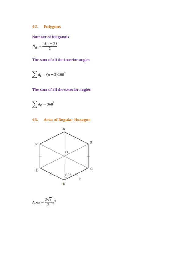 Maths Top 50 Formulas | PDF