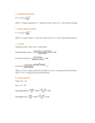 Maths Top 50 Formulas | PDF