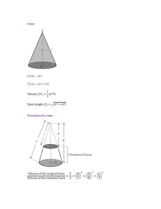 Maths Top 50 Formulas | PDF