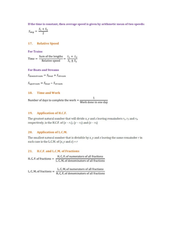 Maths Top 50 Formulas | PDF