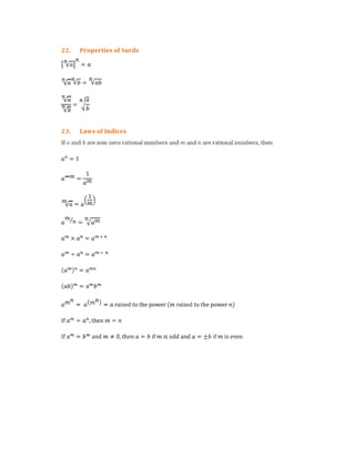 Maths Top 50 Formulas | PDF