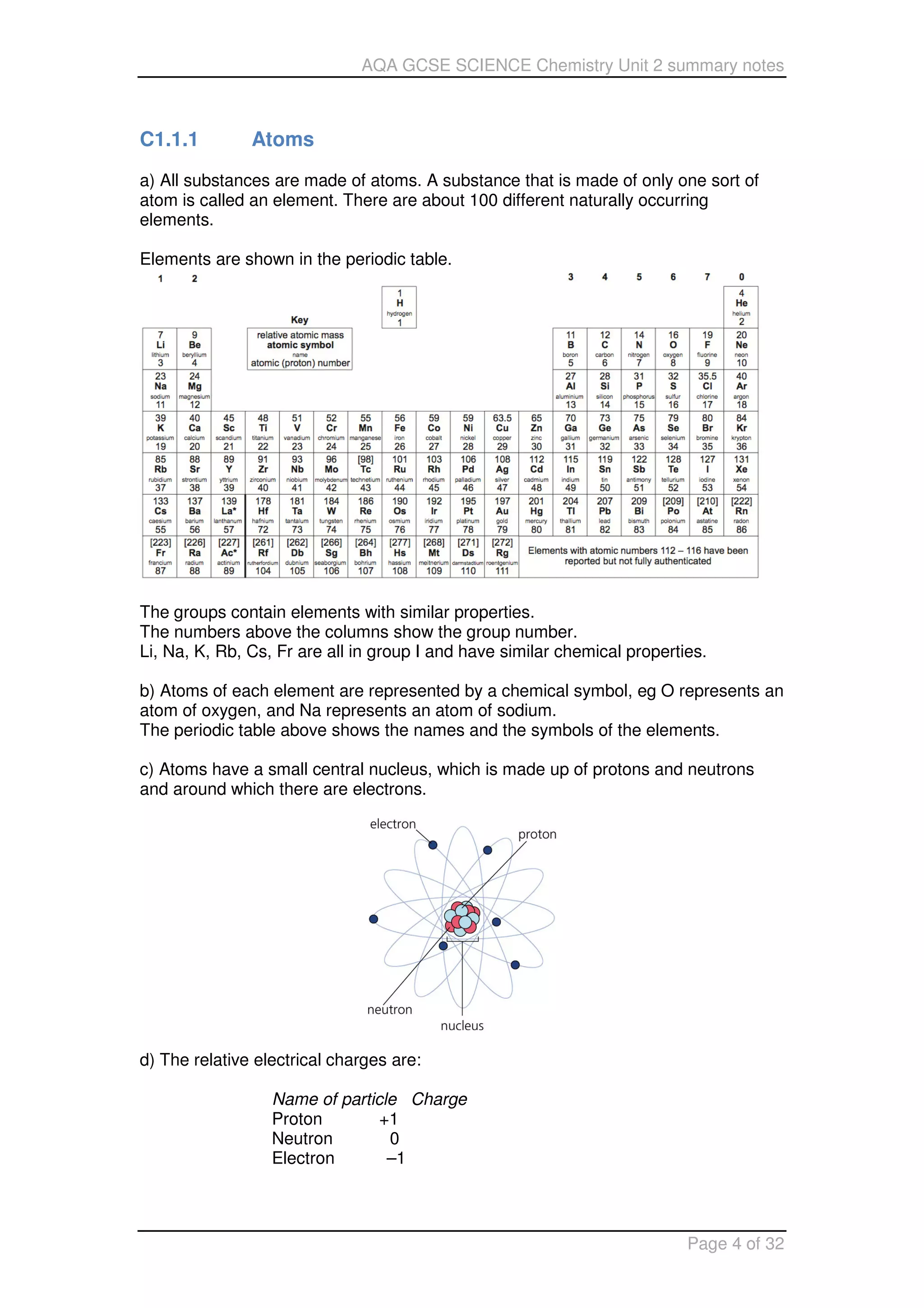 C1notes 130327045541-phpapp01 | PDF | Chemistry | Science