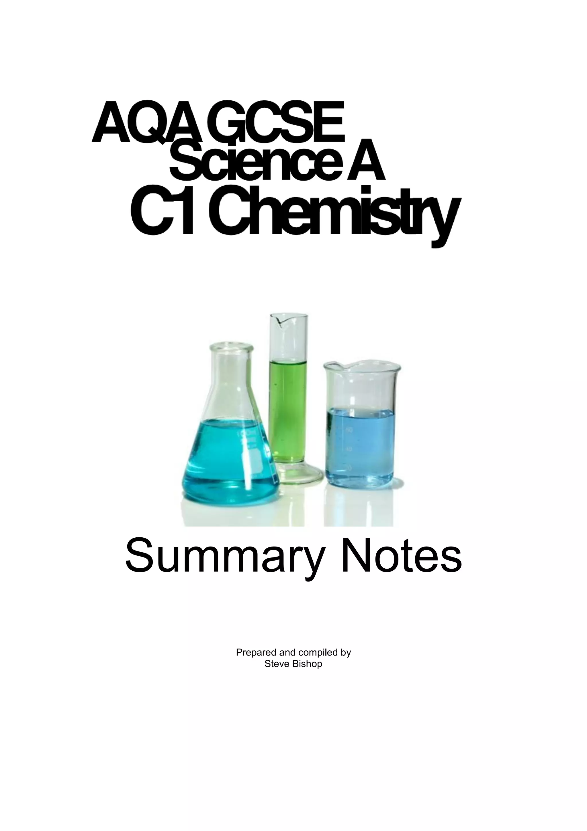 AQA GCSE Science C1 notes | PDF