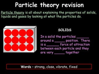 GCSE Chemistry triple science AQA particles powerpoint | PPTX
