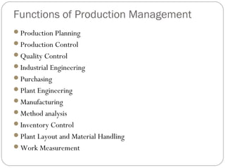 Chapter1 introduction to production and operation mangement | PPT