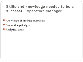 Chapter1 introduction to production and operation mangement | PPT