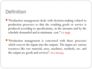 Chapter1 introduction to production and operation mangement | PPT ...