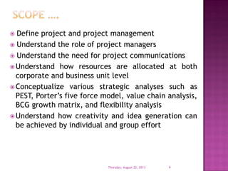 C1 project management an overview fore--wmg | PDF