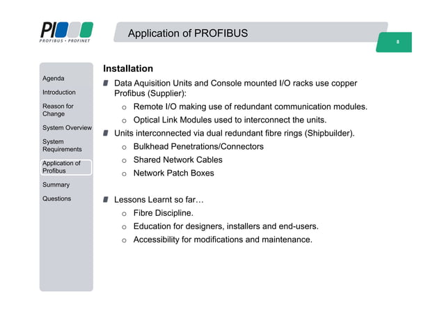 C2 PROFIBUS in a marine application | PPT