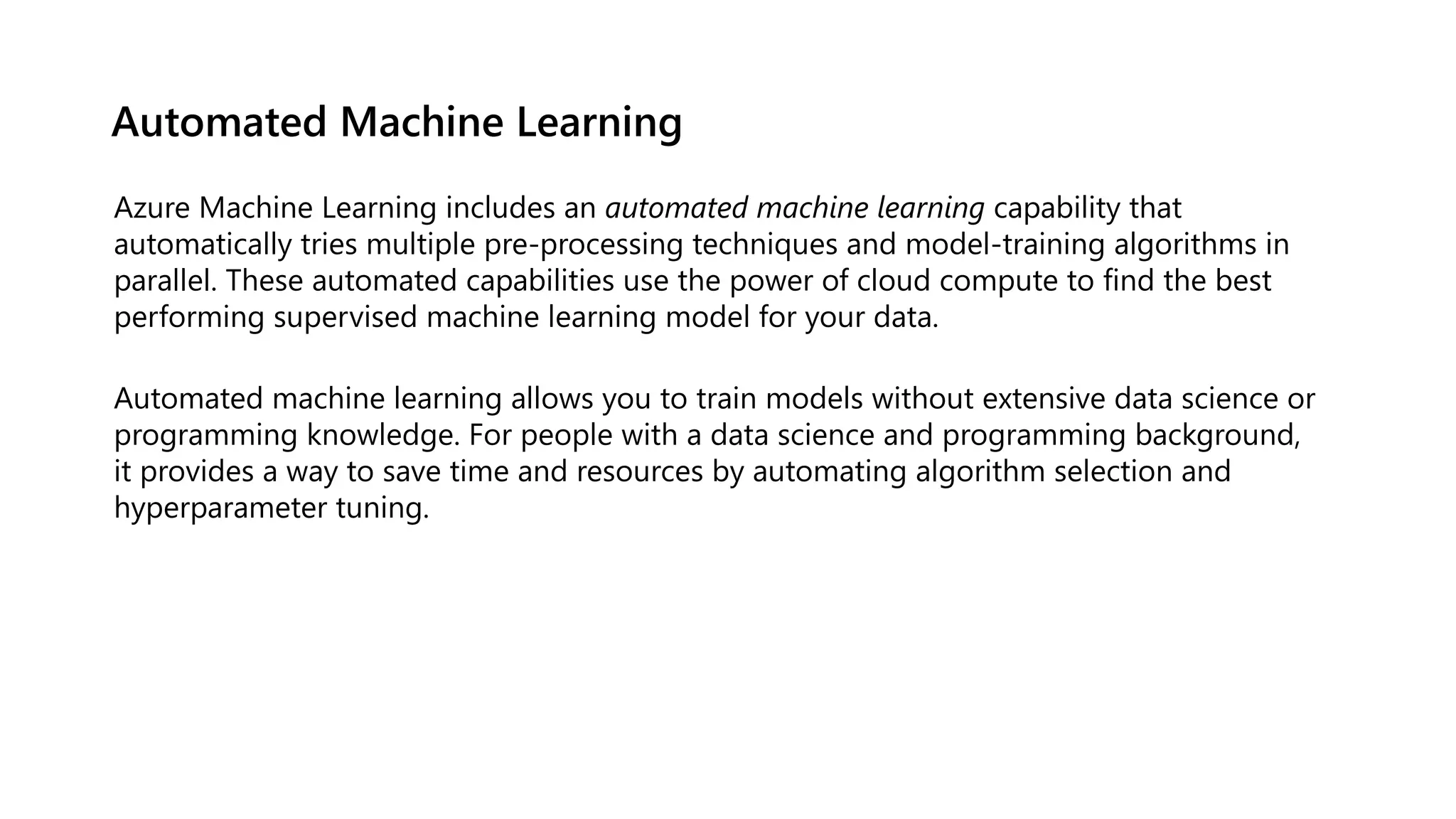 Automated Machine Learning | PPT