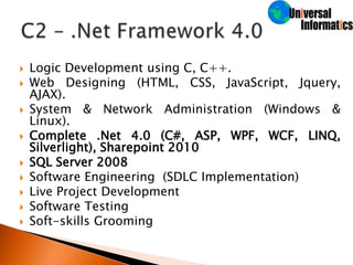 Career Catalyser (C2) - IT Specializarion | PPTX