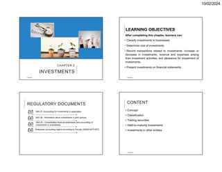 Chapter 2 - INVESTMENTS Financial management | PDF