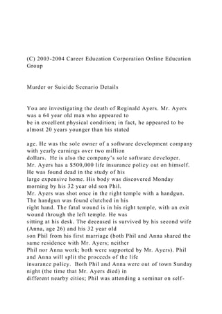 (C) 2003-2004 Career Education Corporation Online Education Gr.docx