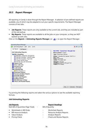 Candy Construction Estimating and Valuations | PDF