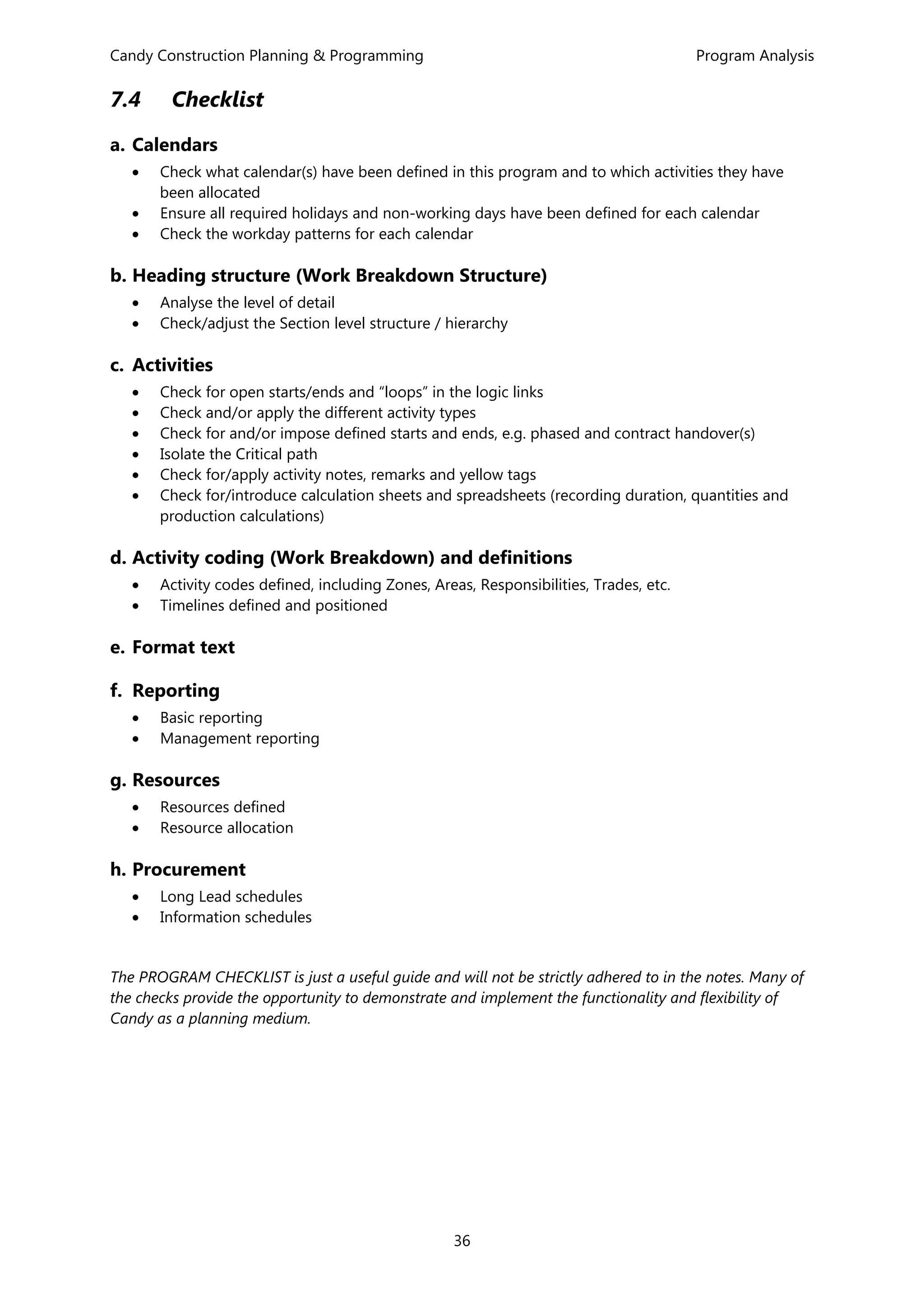 Candy construction planning and programming | PDF