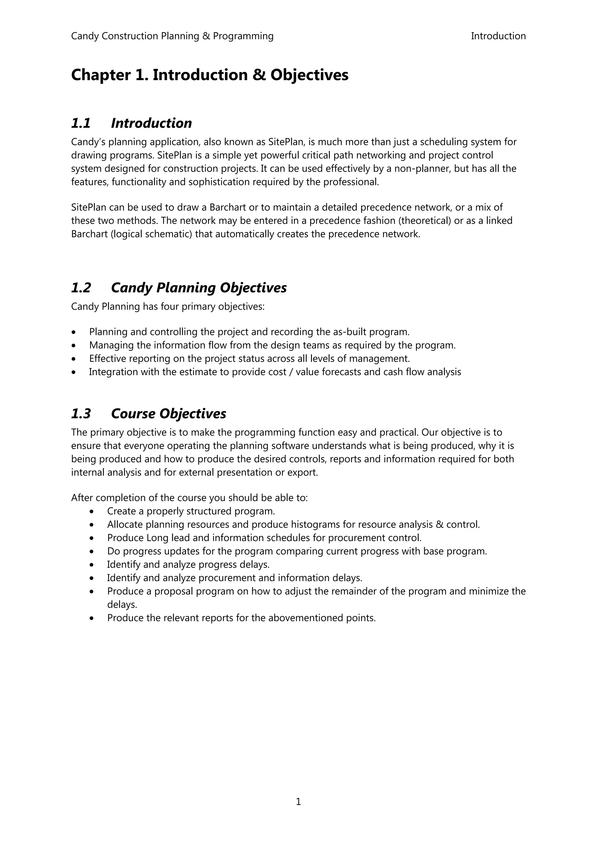 Candy construction planning and programming | PDF