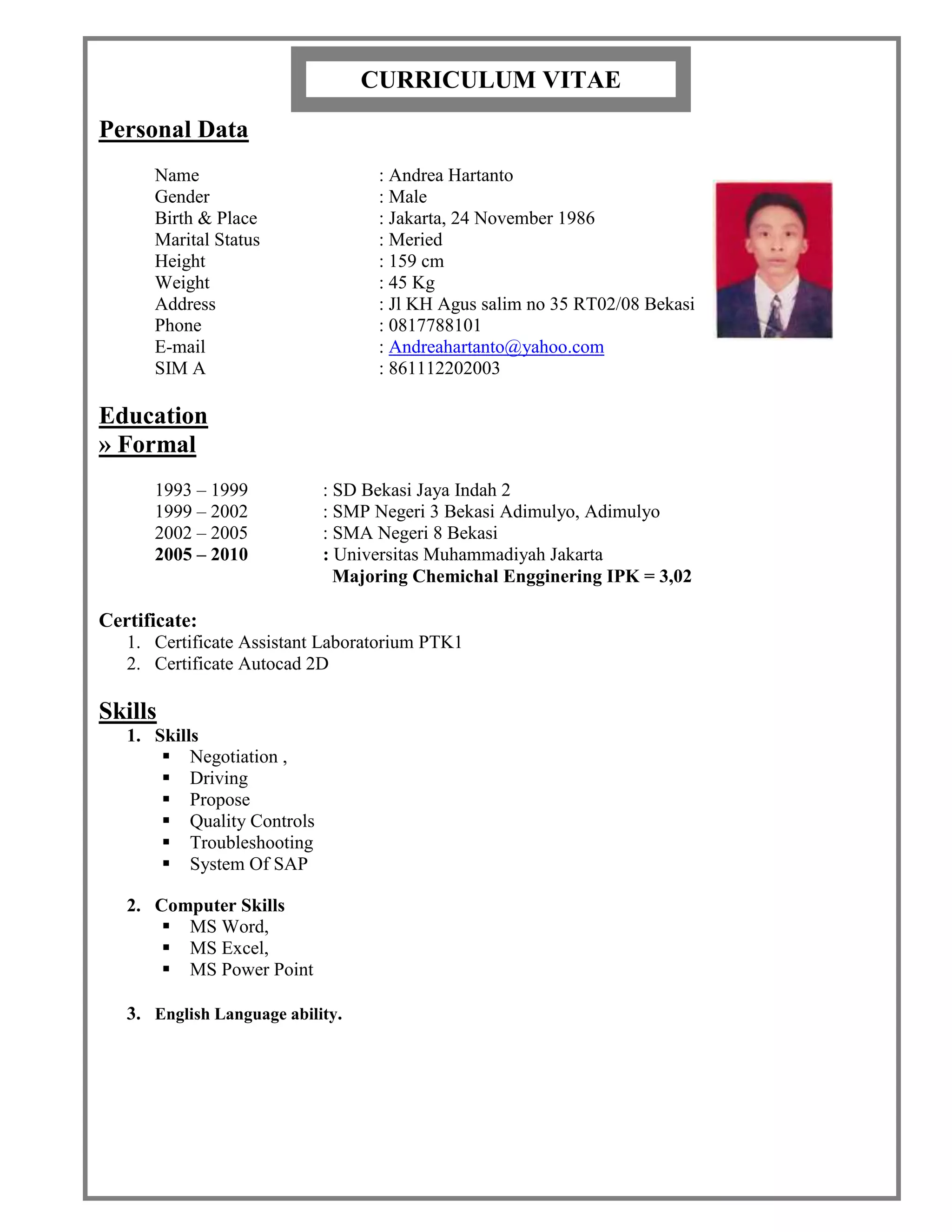 CV Andrea H full | PDF