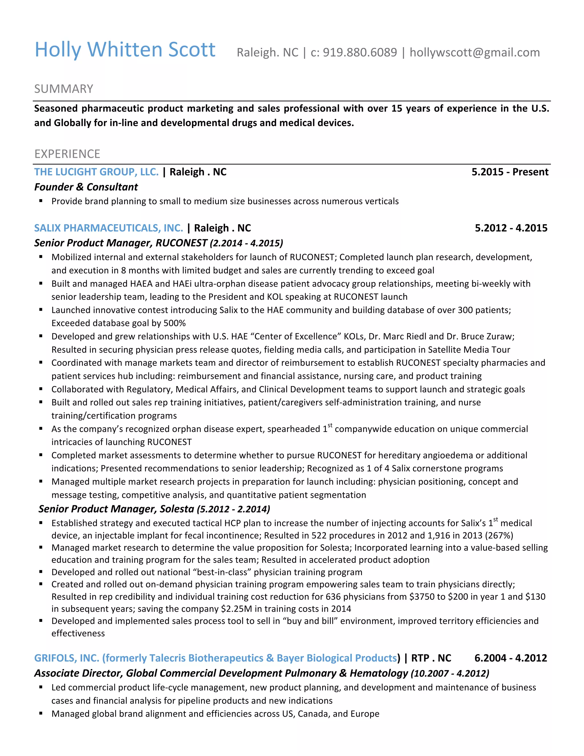Holly Whitten Scott - g resume May 2016 | PDF