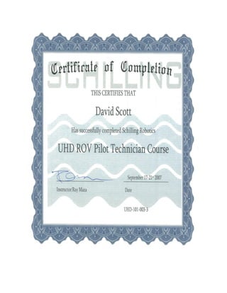 UHD ROV Pilot Technician Course | PDF