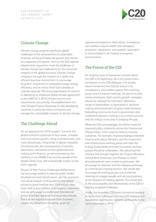 C20 Statement to G20 Leaders Summit | PDF | Free Download