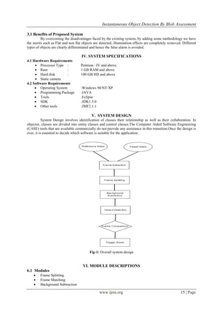 Instantaneous Object Detection By Blob Assessment | PDF