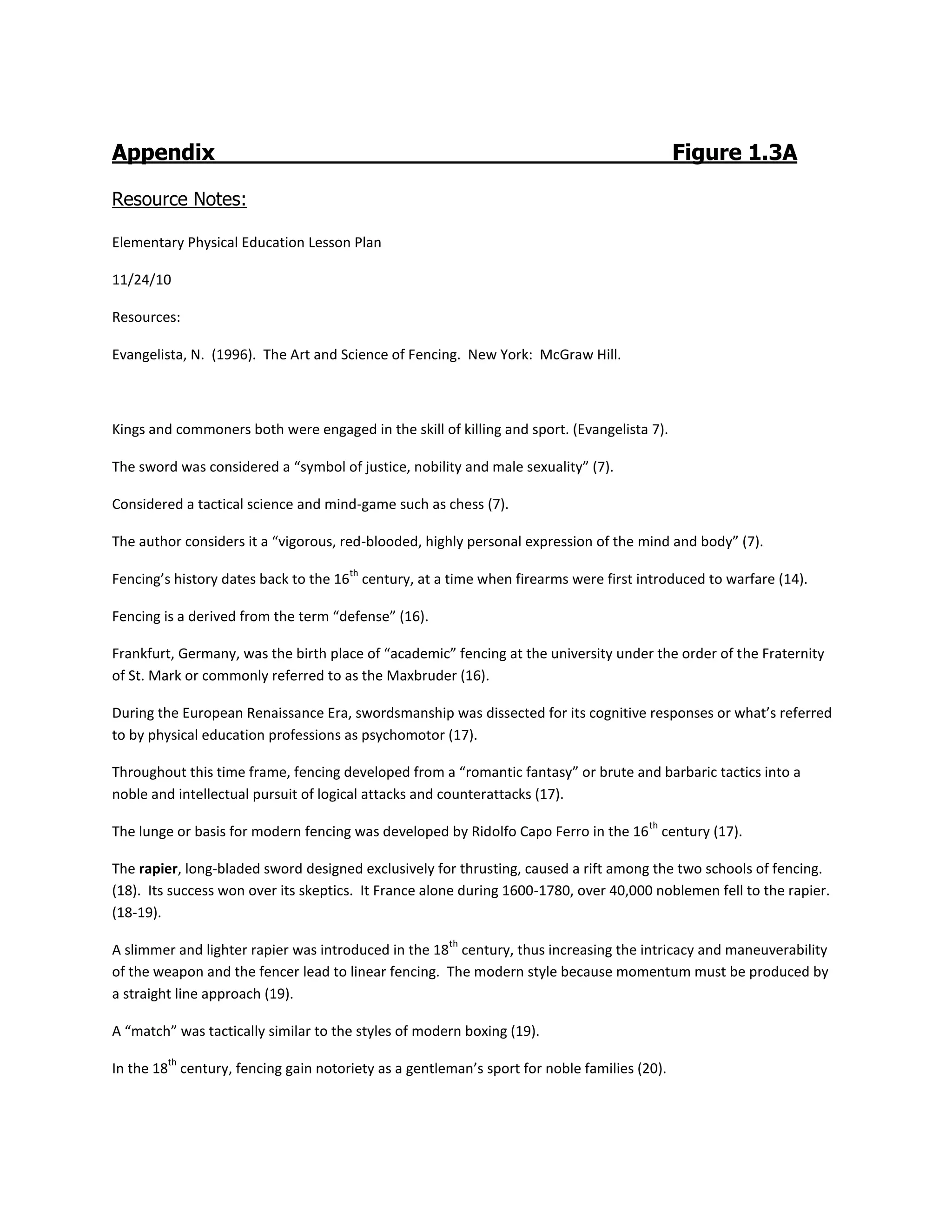 Fencing Lesson Plan-JYoung-002 | PDF