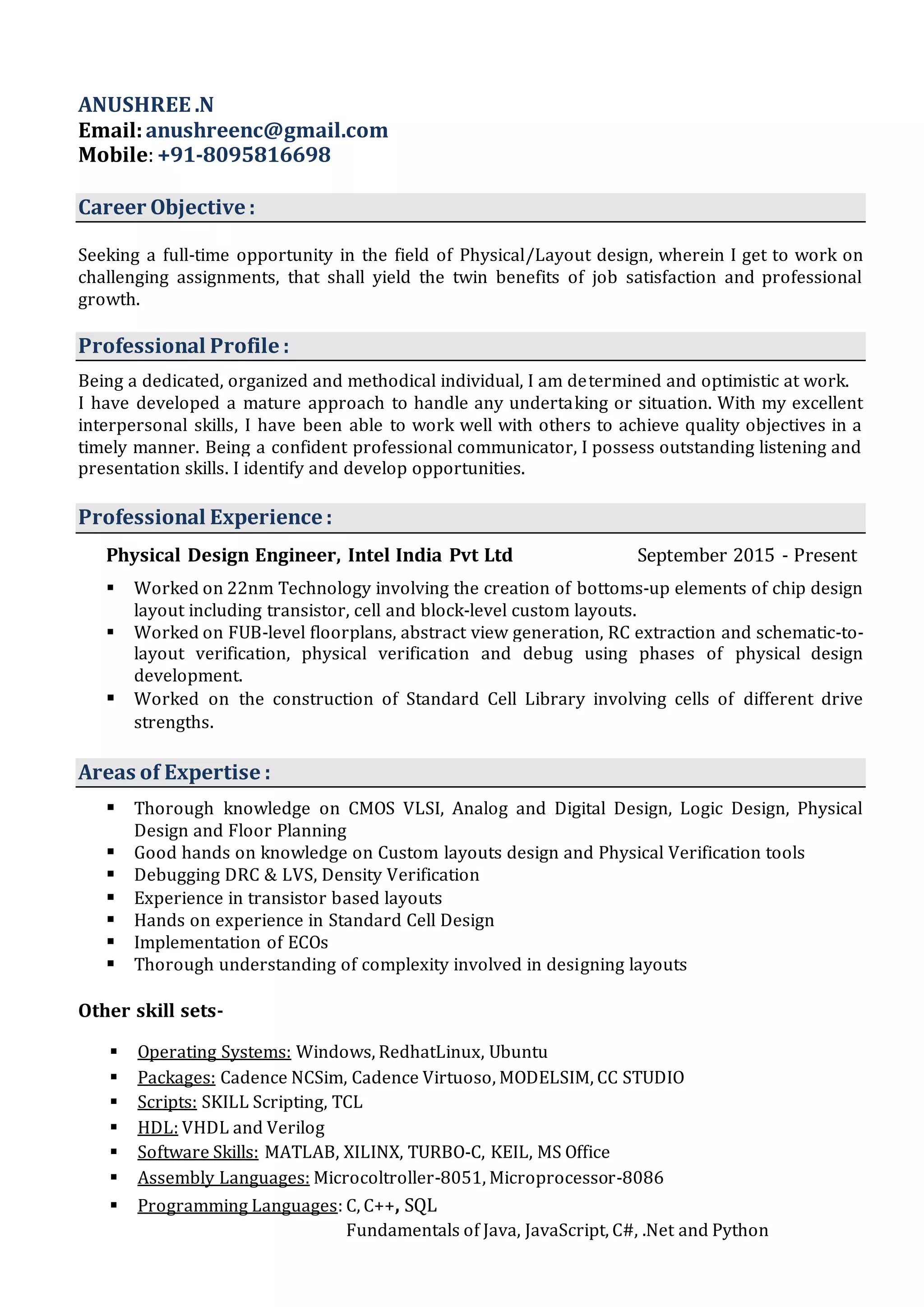 Resume_Anu_new | PDF