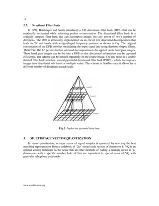 EFFICIENT IMAGE COMPRESSION USING LAPLACIAN PYRAMIDAL FILTERS FOR EDGE IMAGES | PDF