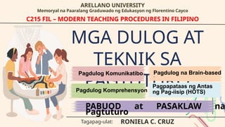 ANG DULOG AT TEKNIK SA PAGTUTURO NG FILIPINO | PPTX