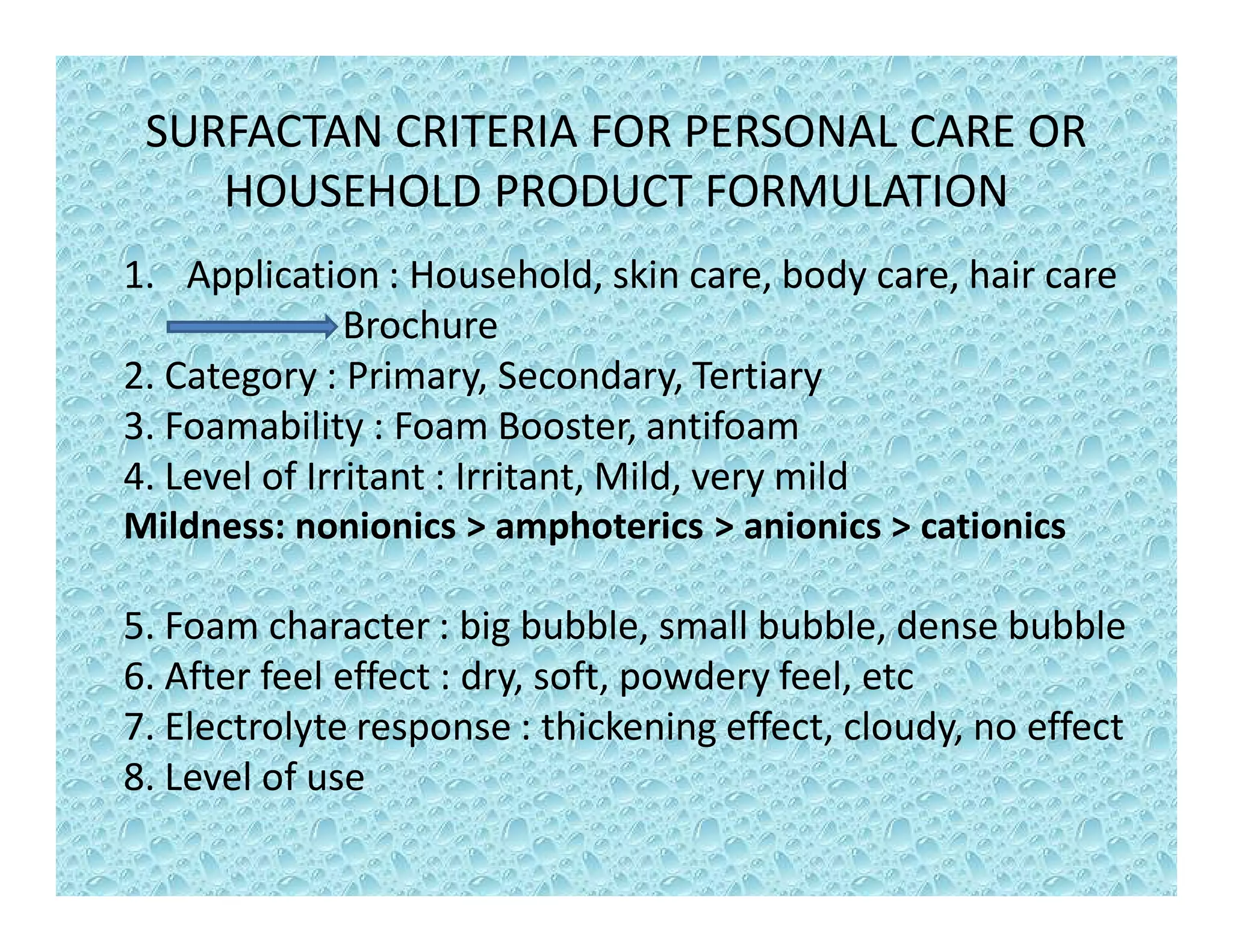 Surfactant Class for Cosmetics Formulation | PDF