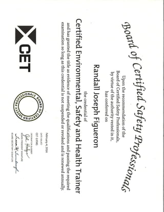 CET Certification | PDF