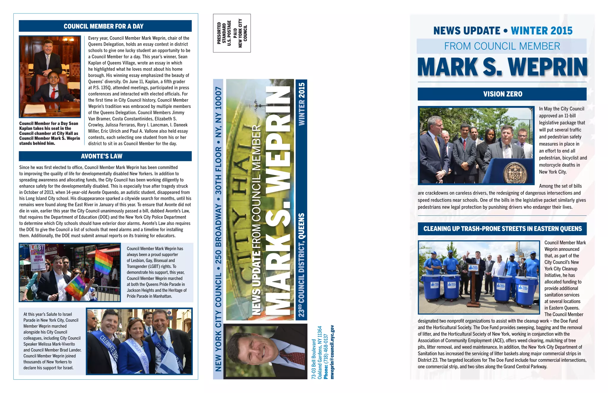 Mark Weprin Newsletter Winter 2015 | PDF