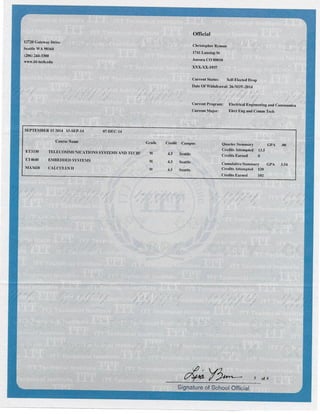 ITT Tech Transcripts | PDF