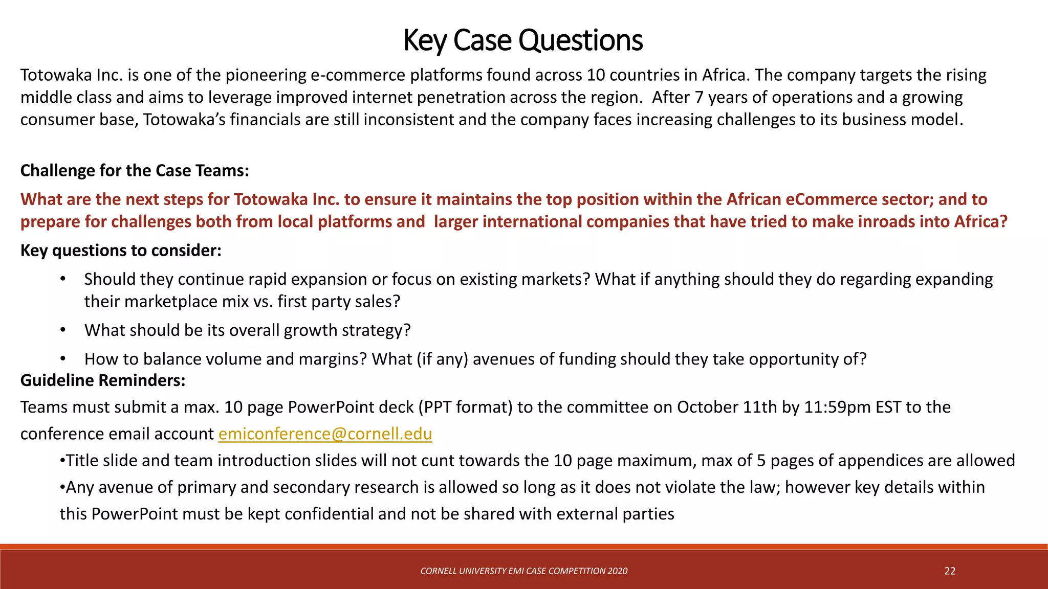 Cornell'21 Case, Final Round | PDF