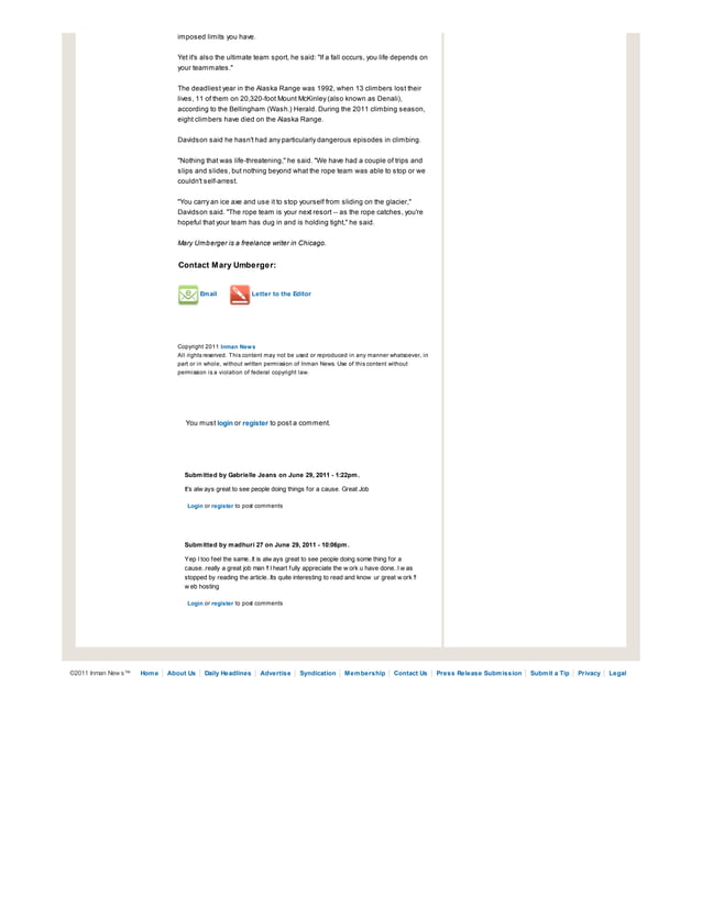 C21 ceo climbs for a cause inman | PDF