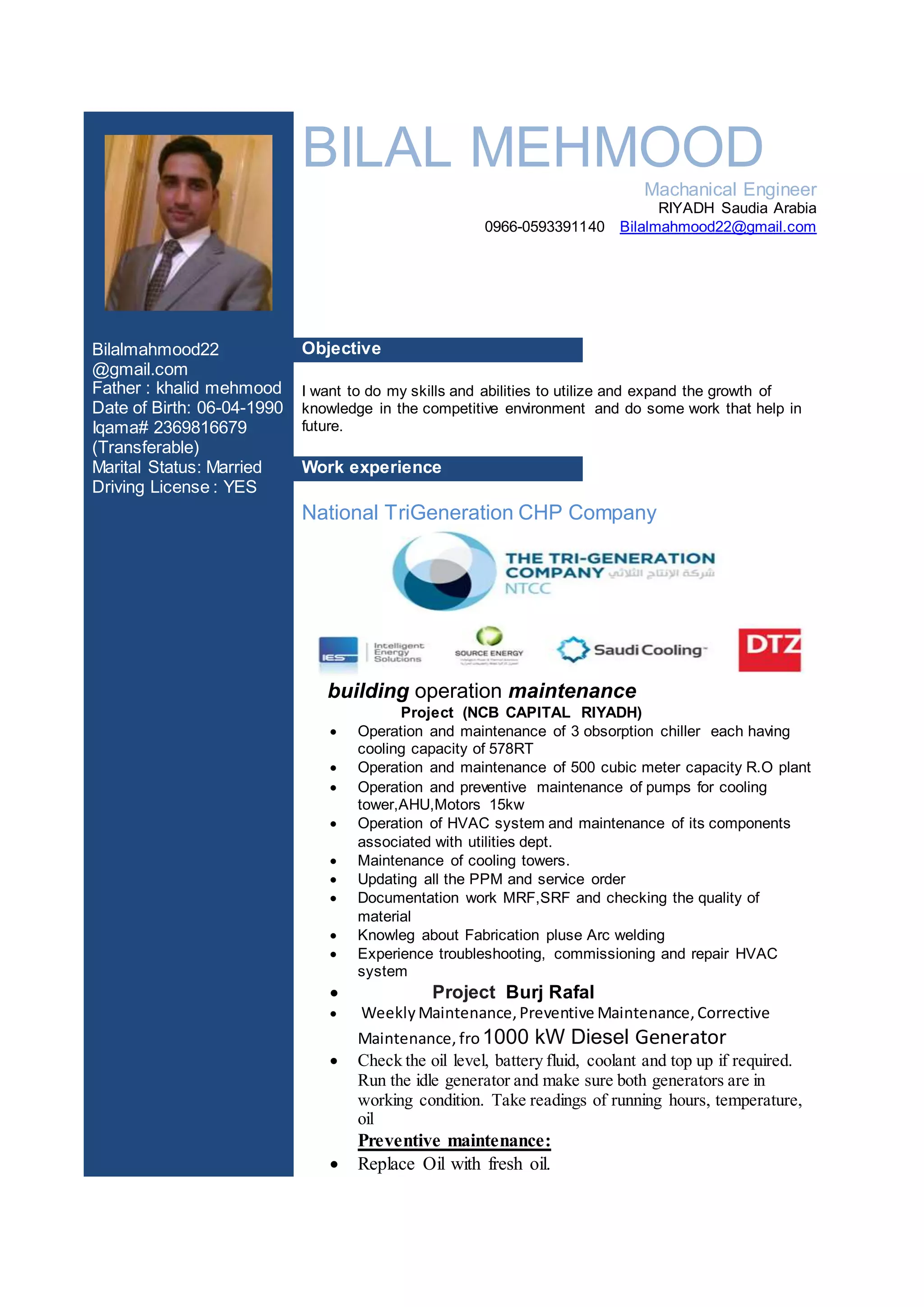 BM CV bilal 2016 | PDF