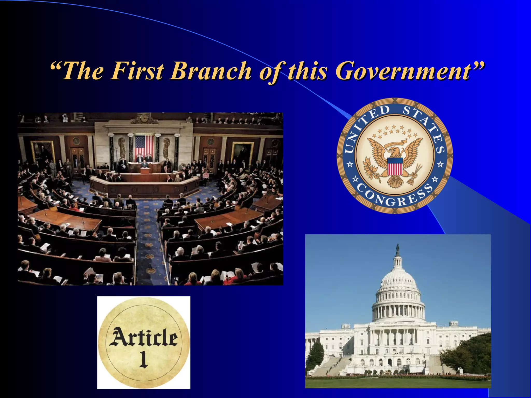 U.S. Legislative Branch | PPT | Civic affairs | Politics