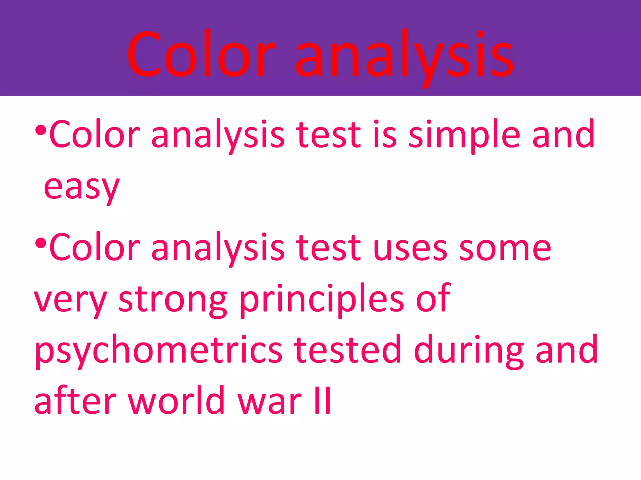 Color analysis | PPT