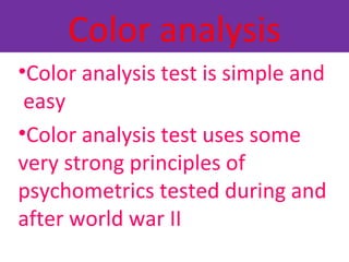 Color analysis | PPT