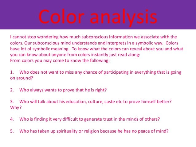 Color analysis