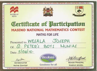 maseno national mathematics context | PDF