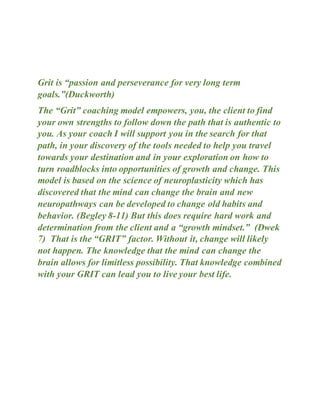 Grit Coaching Model | DOCX